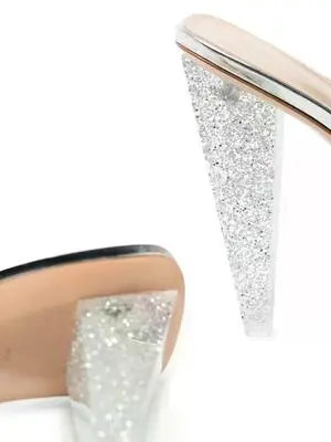 GIANVITO ROSSI Odyssey Glitter-embellished High Block Heel Sandals