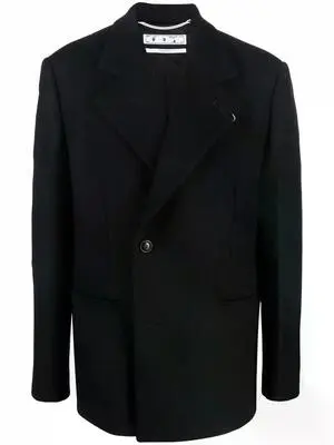 Off-White Double-breasted Short Coat