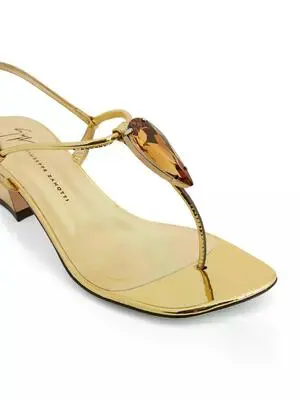 GIUSEPPE ZANOTTI Anthonia 45mm Rhinestone-embellished Thong Sandals