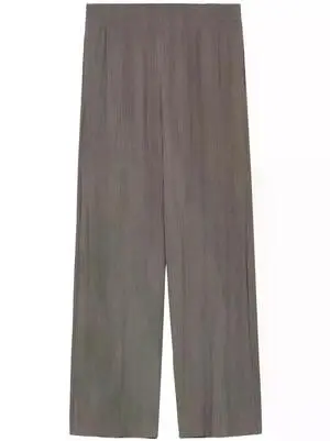 B+AB Ribbed Wide-leg Trousers - Grey