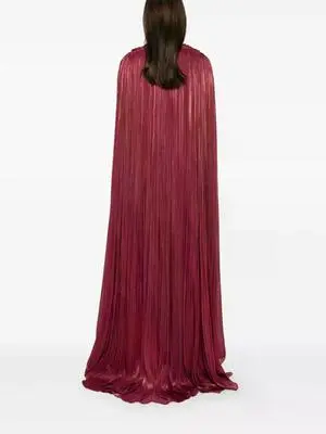 ANA RADU Pleated Gown With Cape Effect