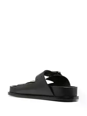 JIL SANDER Buckle-fastening Flat Sandals - Black