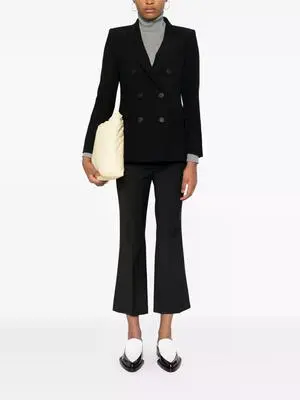 DRHOPE Tailored Flared Wool Blend Trousers