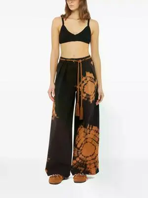 Alanui Abstract-pattern Wide-leg Jeans