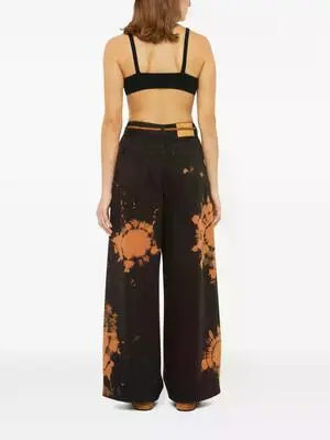Alanui Abstract-pattern Wide-leg Jeans