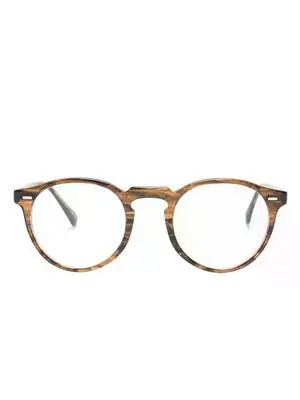 Oliver Spencer Patterned Round-frame Eyeglasses