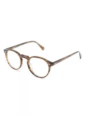 Oliver Spencer Patterned Round-frame Eyeglasses