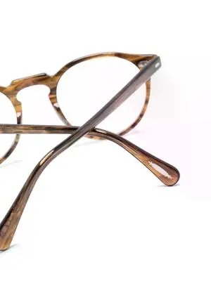 Oliver Spencer Patterned Round-frame Eyeglasses