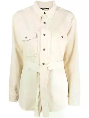 Ksubi Voyager Tie-waistband Coat - Neutrals