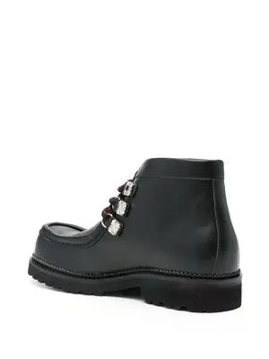 TOGA VIRILIS Leather Ankle Boots With Stud Embellishment