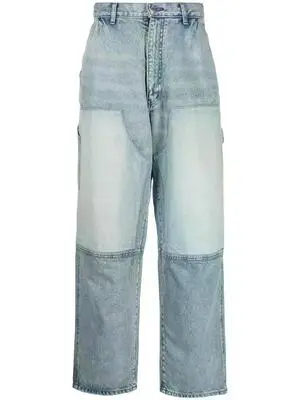 AMBUSH Panelled Wide-leg Jeans - Blue
