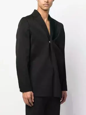 BIANCA SAUNDERS Gathered Single-breasted Blazer