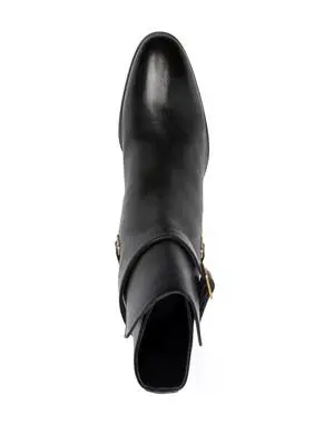 Saint Laurent Dorian Buckled Biker Boots