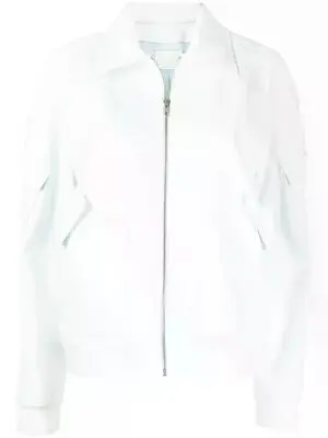 DION LEE Zip-up Fitted Bomber Jacket - Blue