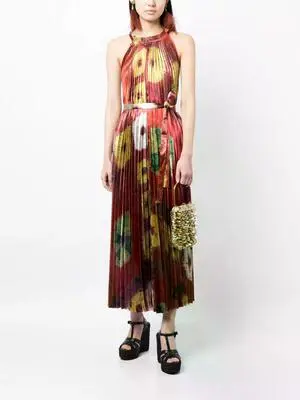 Ulla Johnson Amiko Pleated Floral-print Midi Dress