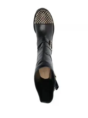 JIMMY CHOO Biker Ii Stud-embellished Mid-calf Boots