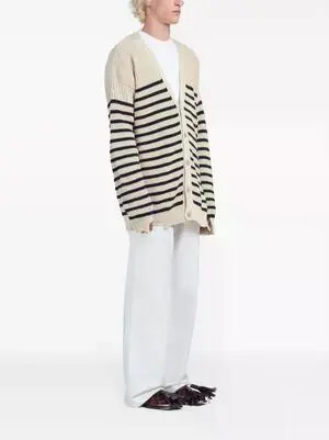 Marni Striped V-neck Cardigan