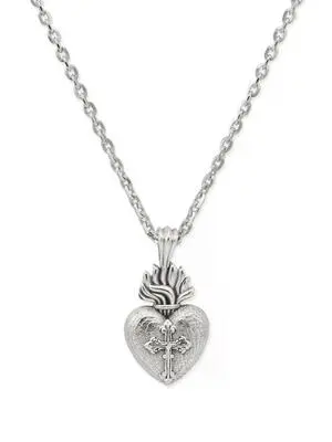 Emanuele Bicocchi Sacred Heart Pendant Necklace - Silver