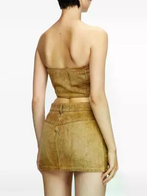 DIESEL® Washed Denim Bandeau Top