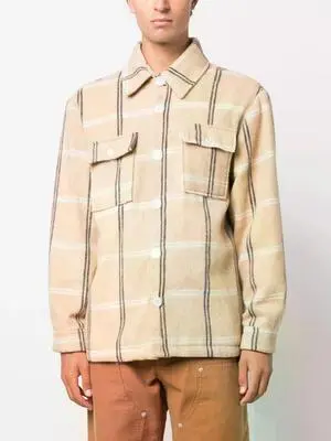 FAMILY FIRST Jersey-fleece Check-plaid Shirt