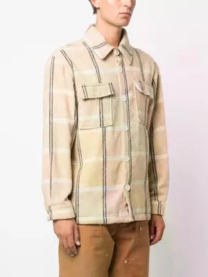 FAMILY FIRST Jersey-fleece Check-plaid Shirt