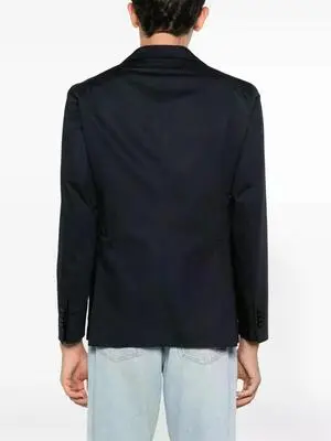 Tagliatore Notched-lapels Single-breasted Blazer - Blue