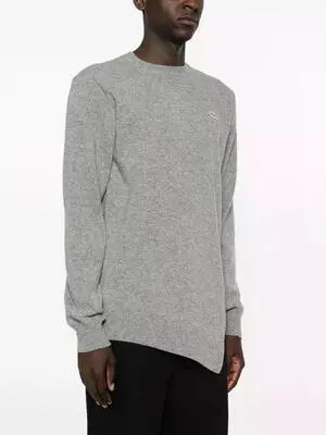 Comme Des Garçons X Lacoste Asymmetric Wool Sweater - Grey