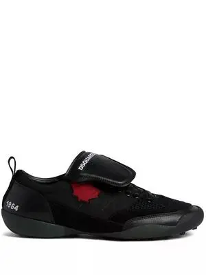 Dsquared2 Maple Leaf Leather Sneakers - Black