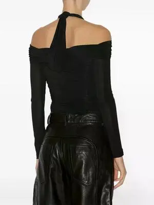 Isabel Marant Étoile Vonda Off-shoulder Halterneck Top - Black