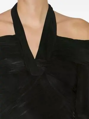 Isabel Marant Étoile Vonda Off-shoulder Halterneck Top - Black
