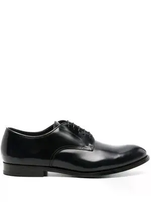 DOUCAL'S Leather Derby Shoes - Black