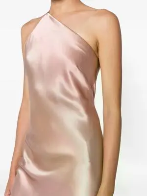 Michelle Mason One-shoulder Bias Silk Gown