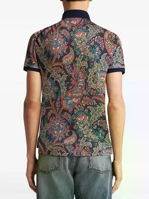 Etro Floral Paisley Print Polo Shirt