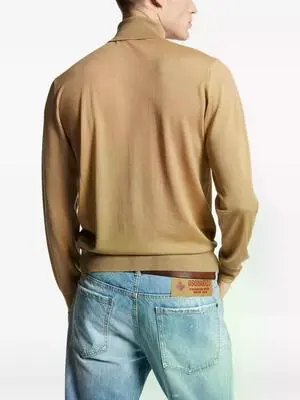 Dsquared2 Embroidered Logo Ribbed Jumper