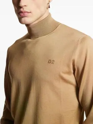 Dsquared2 Embroidered Logo Ribbed Jumper