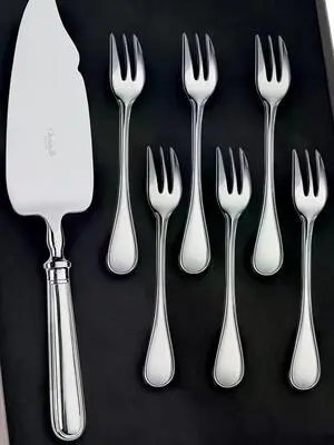 Christofle Albi Dessert Forks And Cake Server Set