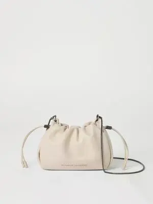 Brunello Cucinelli Mini Mellow Leather Bucket Bag - Neutrals