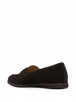 SCAROSSO Monica Leather Loafers - Brown