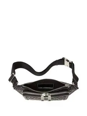 Karl Lagerfeld K/loom Leather Belt Bag - Black