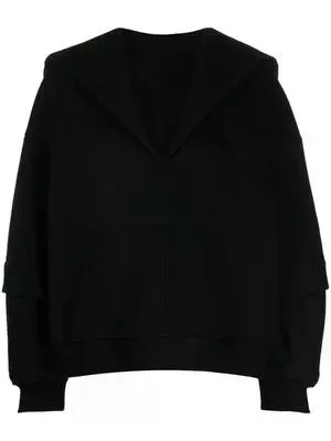 IOANA CIOLACU Sailor Collar V-neck Top