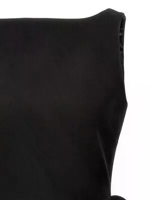Magda Butrym Floral Appliqué Sheath Mini Dress - Black