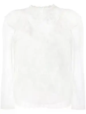 TWINSET Embroidered Mesh Blouse