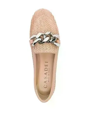 Casadei Chain-link Woven Loafers