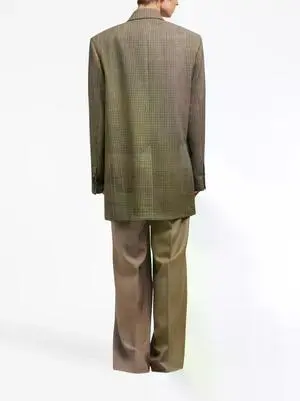 AMI Paris Check-print Double-breasted Blazer