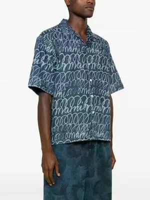 Marni Echoes-print Denim Shirt