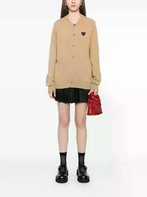 Play Comme Des Garcon Wool Cardigan