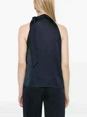 Theory Textured Satin Halter Top