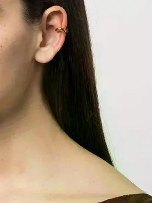 Charlotte Chesnais Wave Ear Cuff In -tone Plated Brass