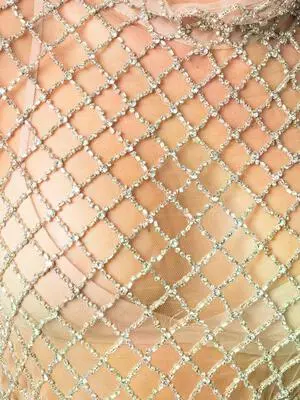 Isabel Marant Étoile Sheer Crystal-embellished Mesh Top