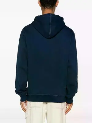 MSGM Logo Embroidered Cotton Hoodie